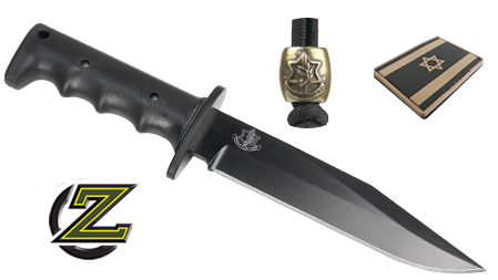 DUSTAR Arad IDF Black D2 Steel Fixed Blade Combat Knife | Zahal